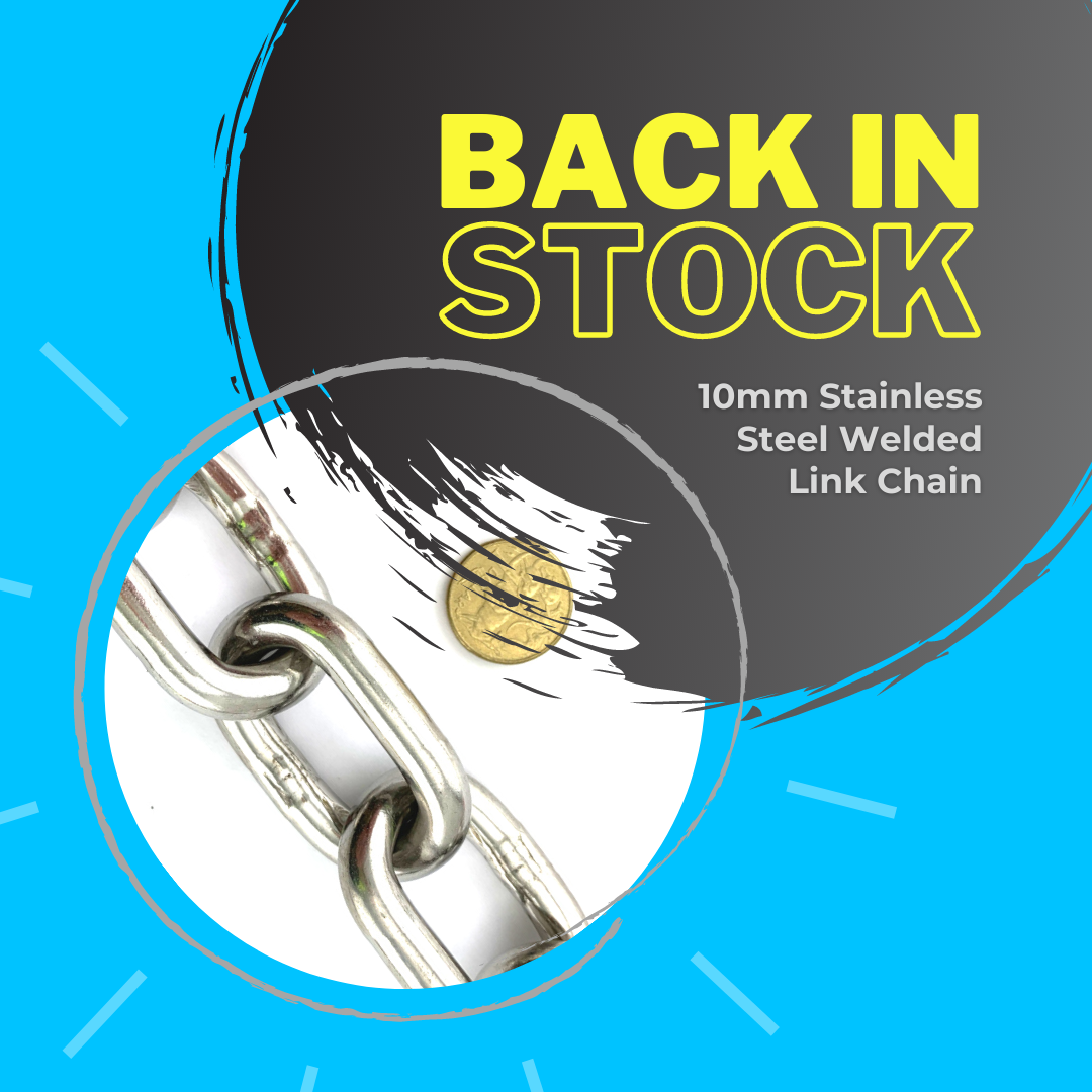 10mm Stainless Steel Welded Link Chain is now back in stock. | Chain.com.au