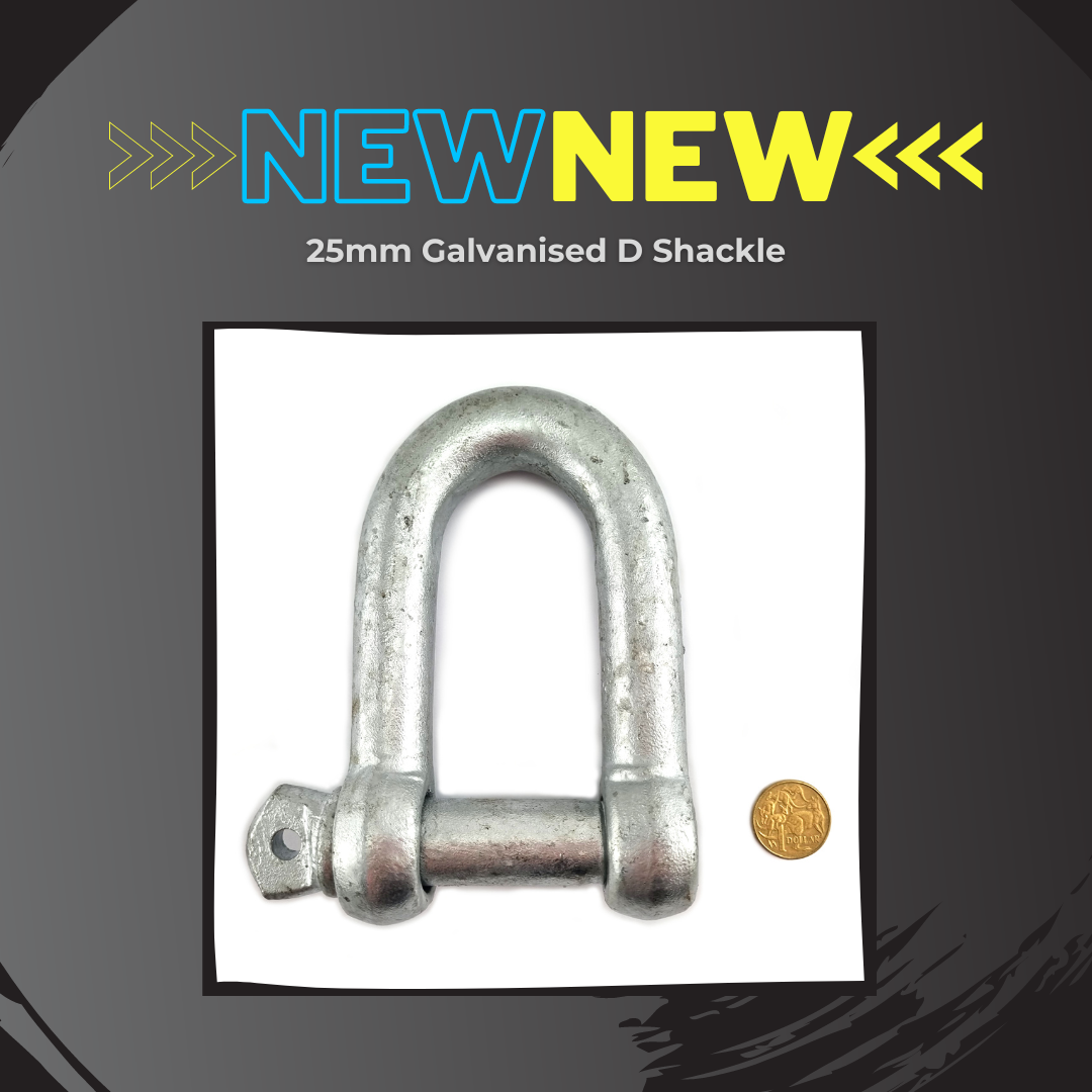 Large Galvanised D Shackles. Hardware Australia Wide Shipping | Chain ...