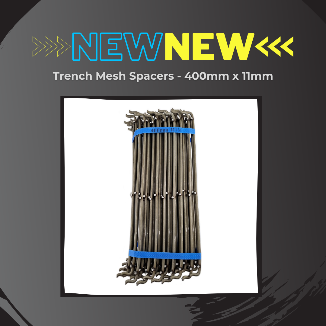 New! Trench Mesh Spacers: 400mm x 11mm x Qty 50. Australian made ...