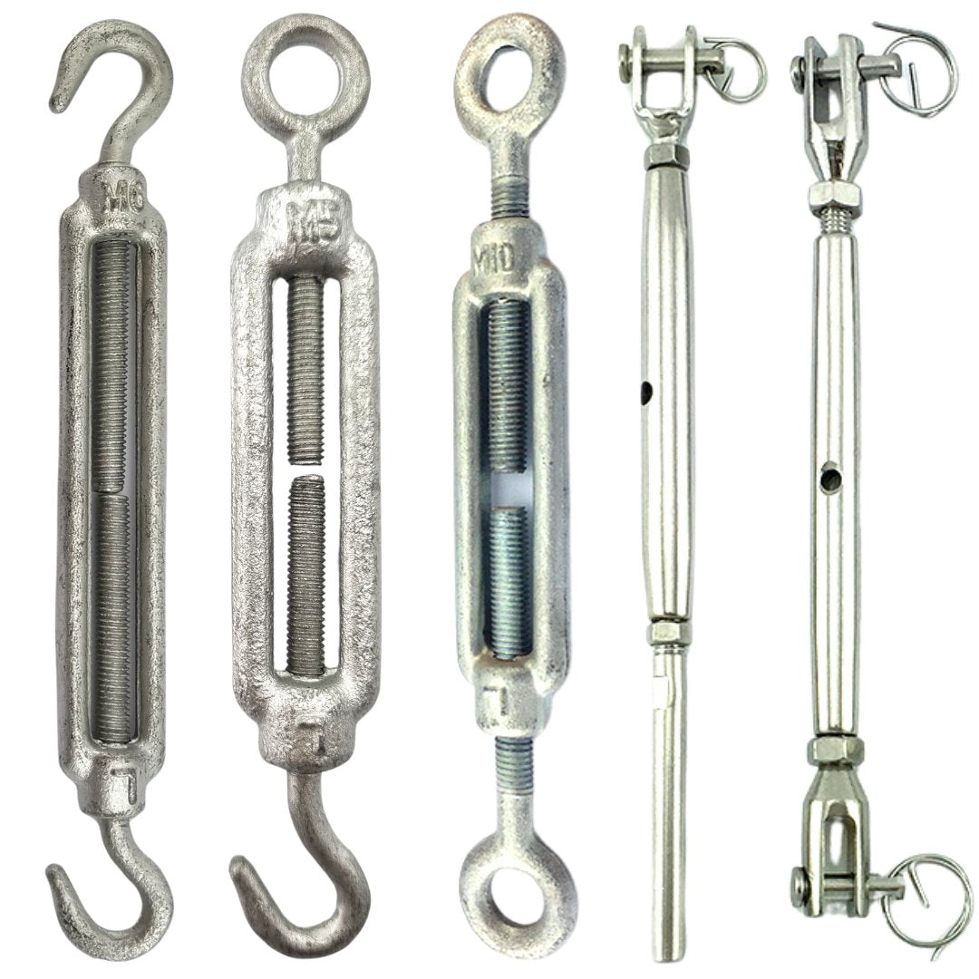 Turnbuckles Stainless Steel & Galvanised. Eye-Eye, Hook-Eye, Hook-Hook ...