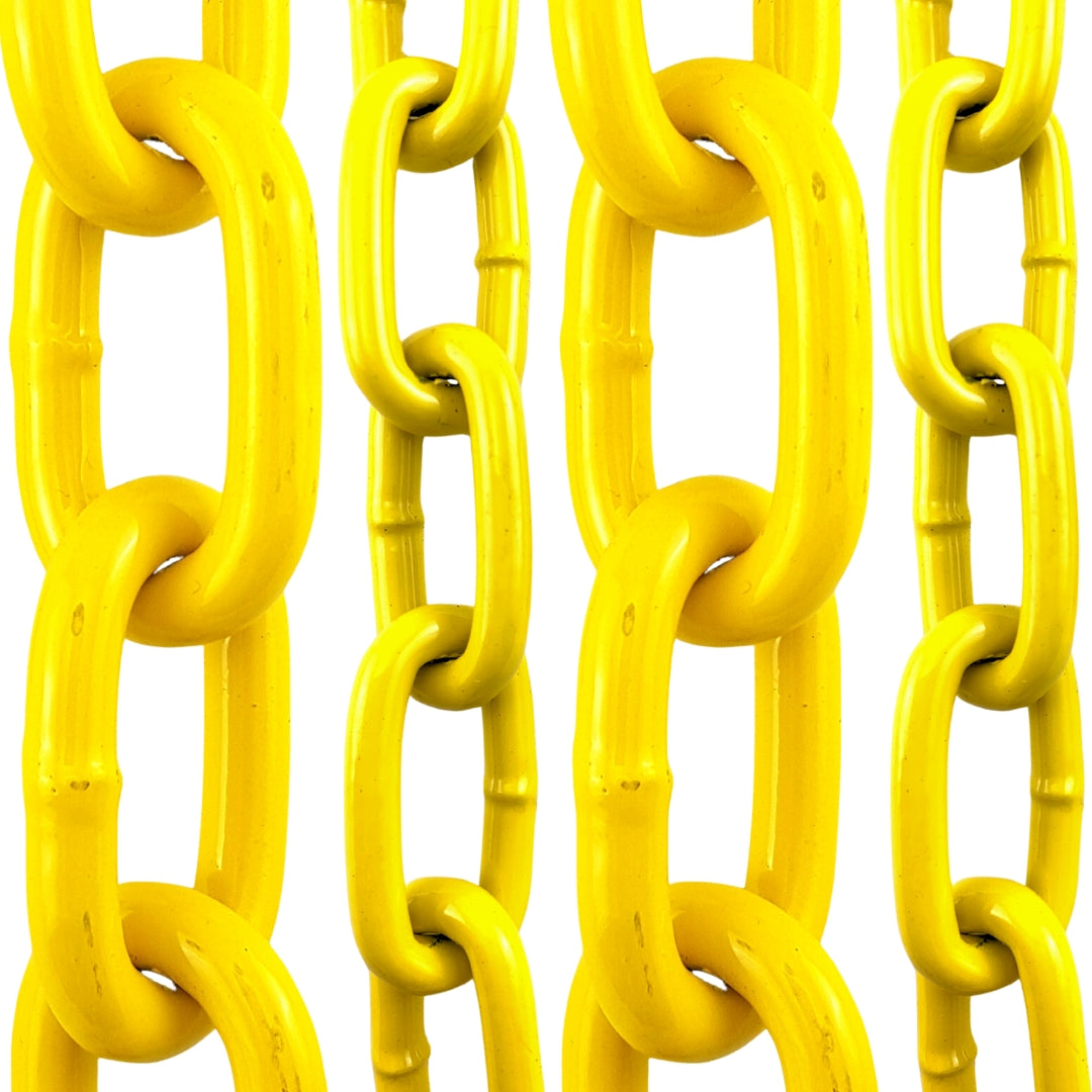 Welded Steel Chain Yellow Powder Coated. Chain by the metre. Australia ...