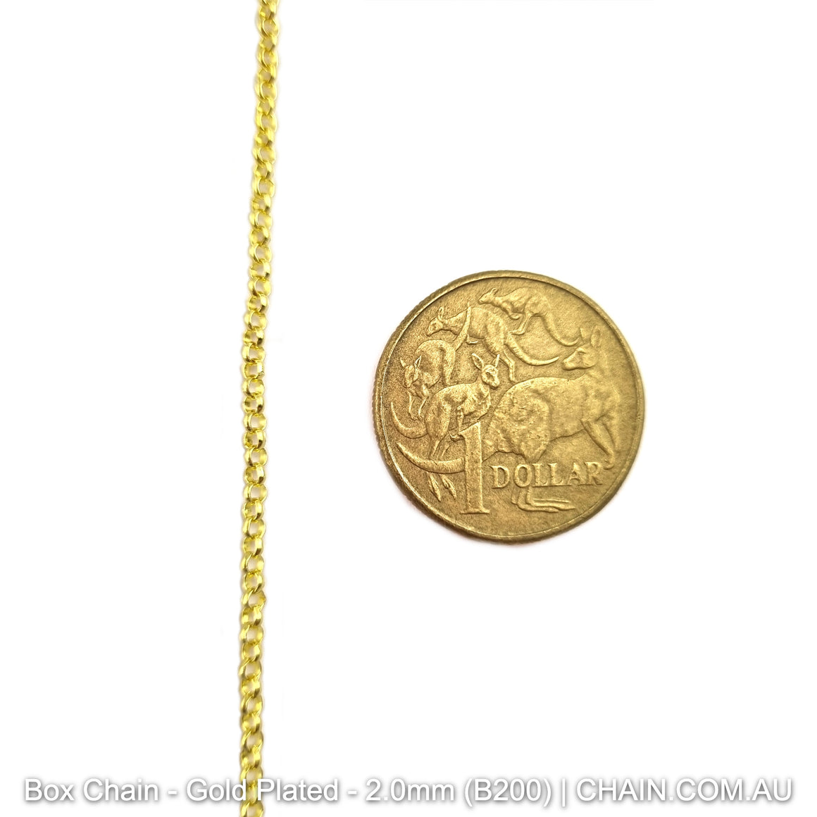 Box Jewellery Chain - Gold Plated. Various Sizes. Australia Shipping ...