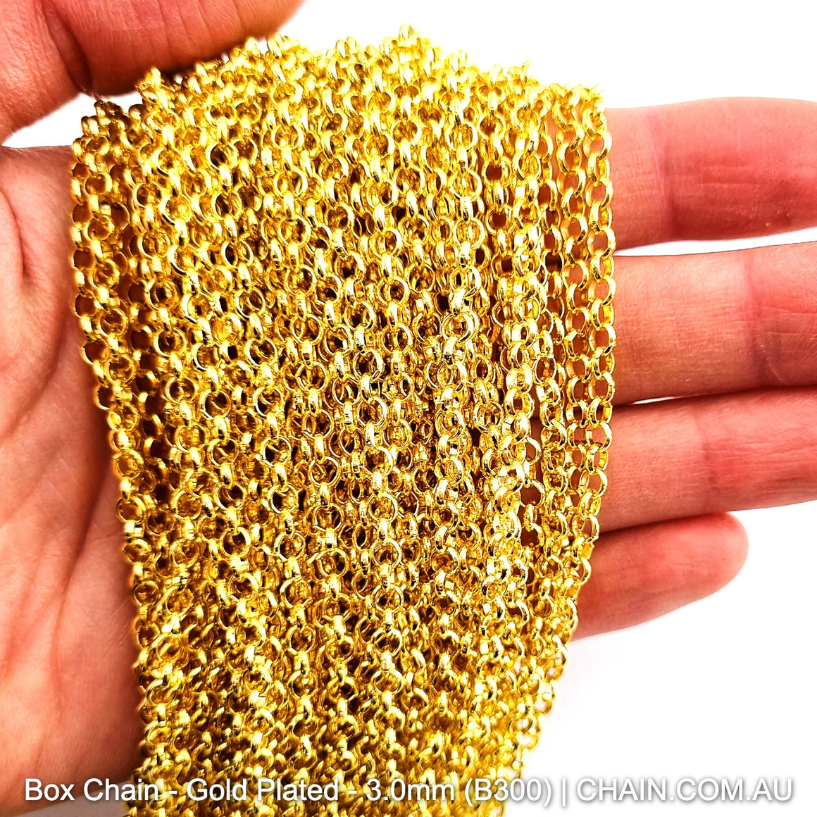 Box Jewellery Chain - Gold Plated. Various Sizes. Australia Shipping ...