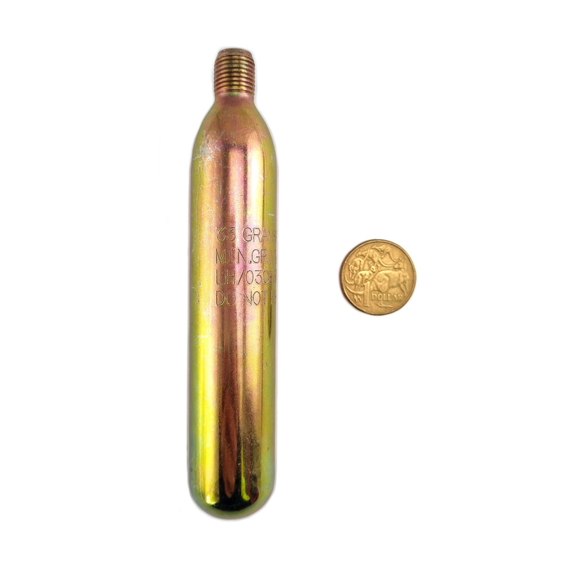 Inflatable PFD CO2 Air Cylinder. Size 33 grams. Australia | Chain.com.au