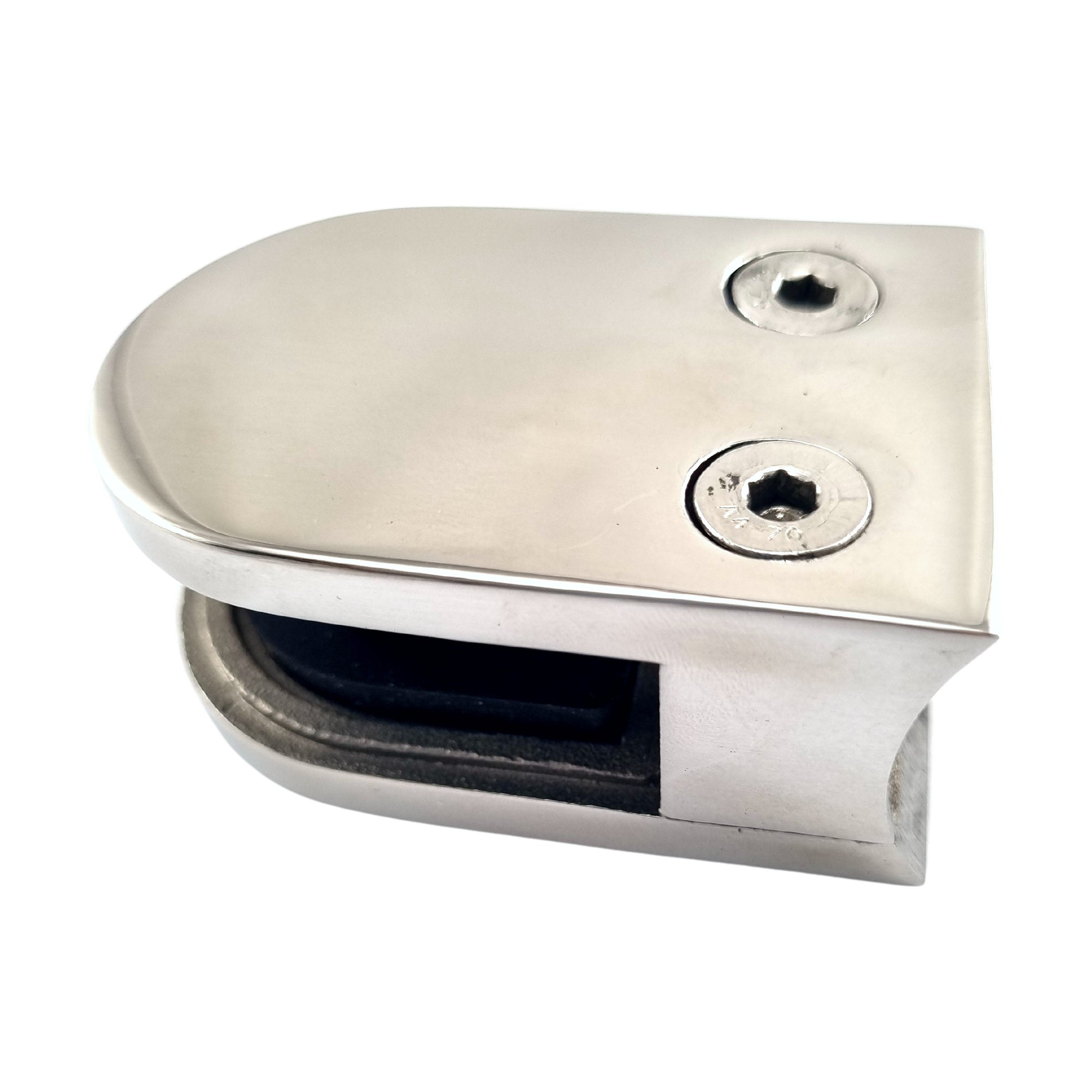 Medium D Glass Clamp - Stainless Steel - Balustrade Fittings | Chain.com.au