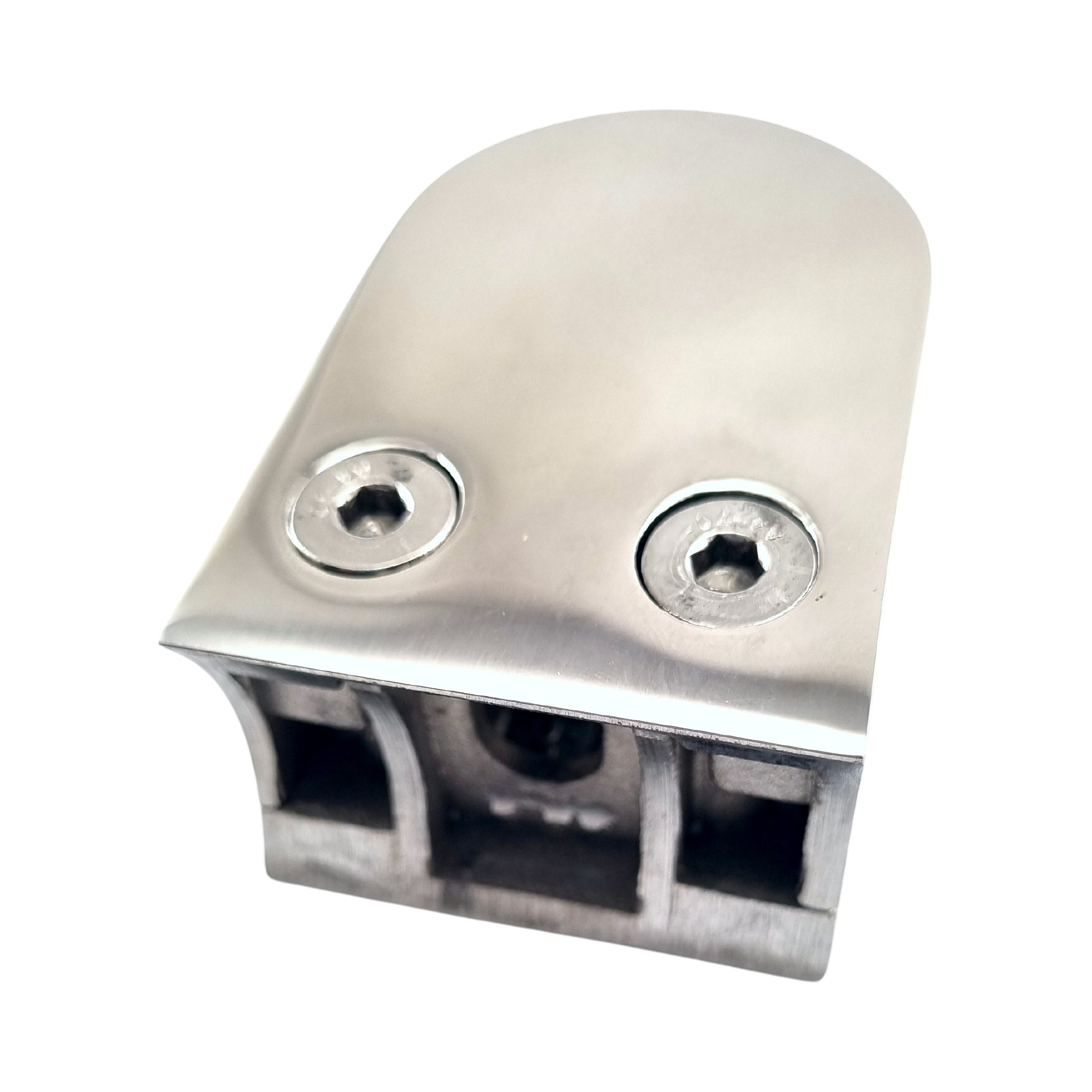 Medium D Glass Clamp - Stainless Steel - Balustrade Fittings | Chain.com.au