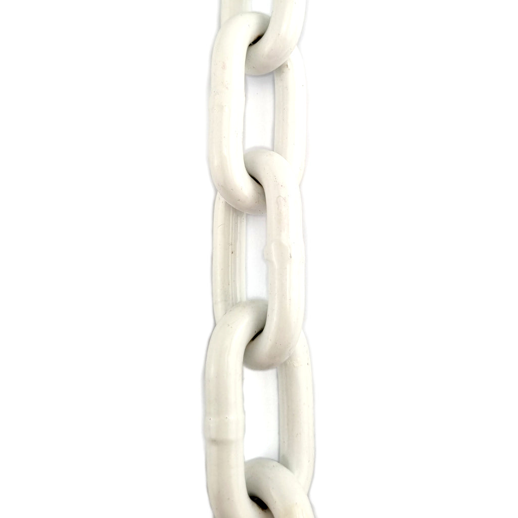 White Powder Coated Welded Steel Chain. Sizes: 5mm, 10mm. Australia ...