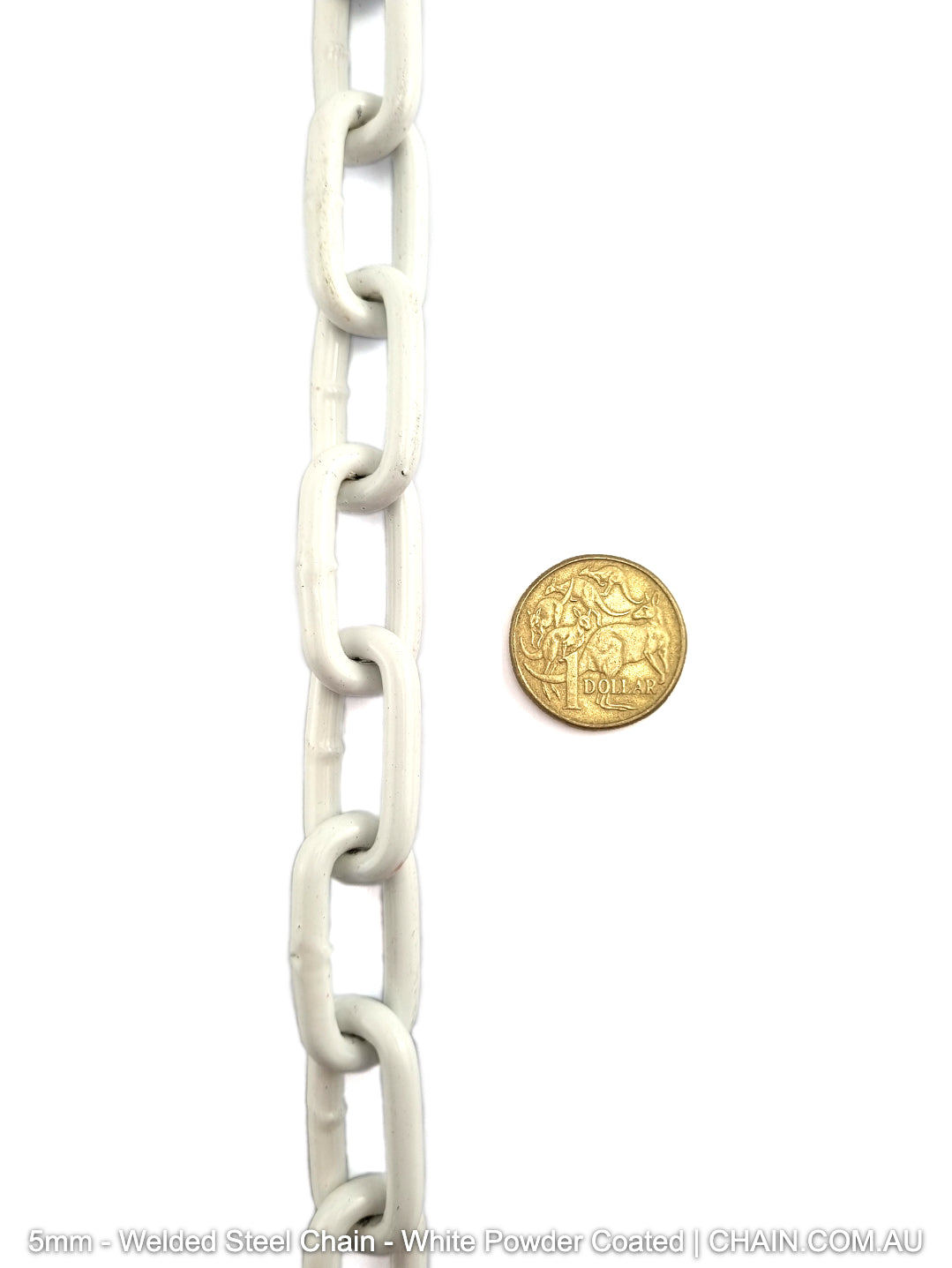White Powder Coated Welded Steel Chain. Many Sizes. Australia | Chain ...