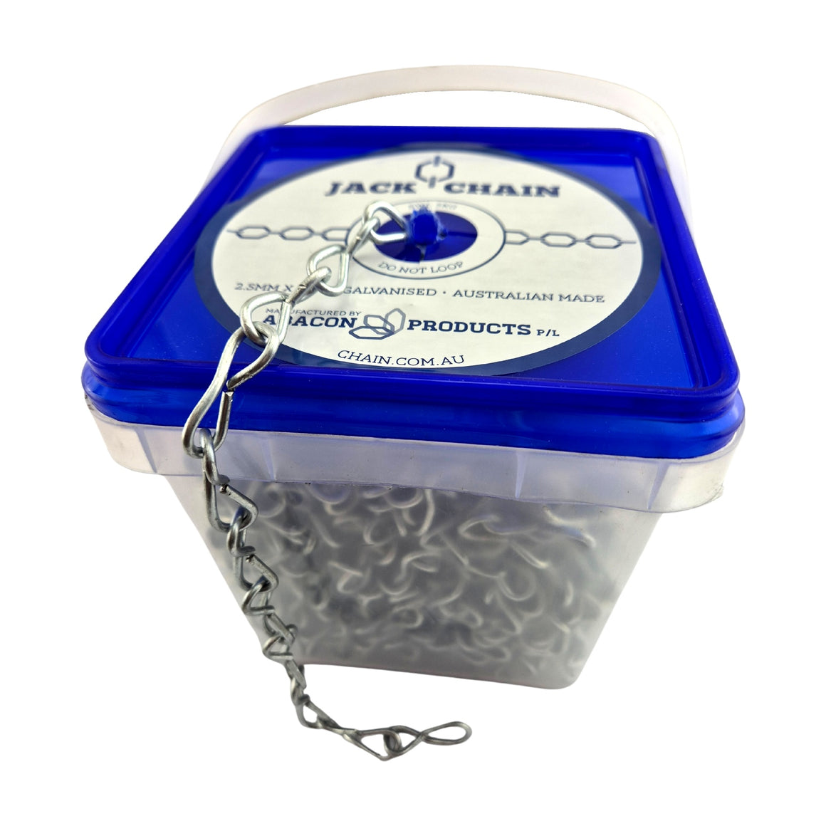 2.5mm Single Jack Chain, Galvanised x 30m. Australian Made | Chain.com.au