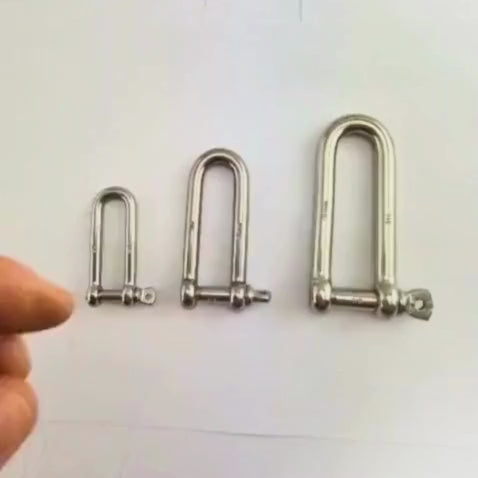 Long D Shackles in Stainless Steel. Sizes 6mm - 10mm. Australia | Chain ...
