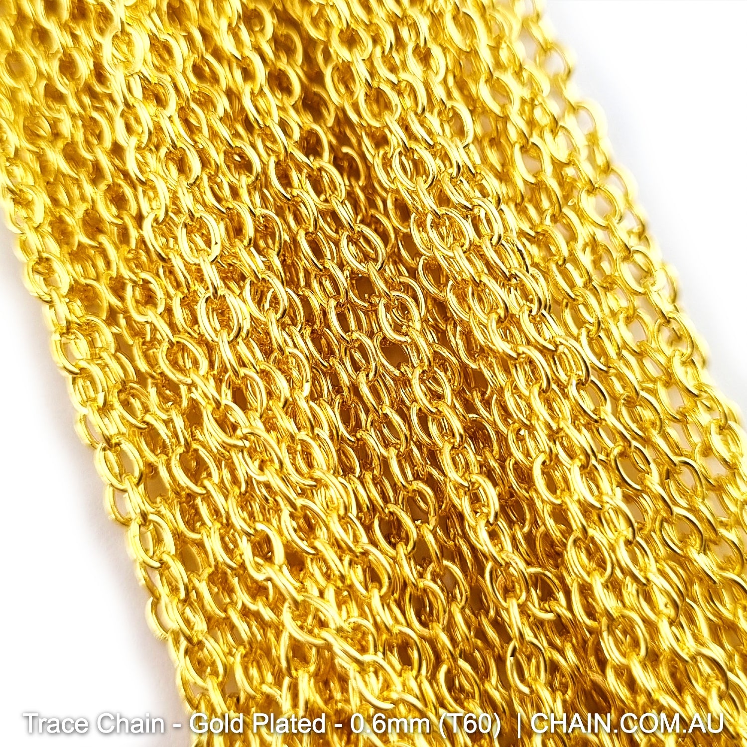 Trace Chain Gold Plated Jewellery Chain. Australia Wide Delivery ...