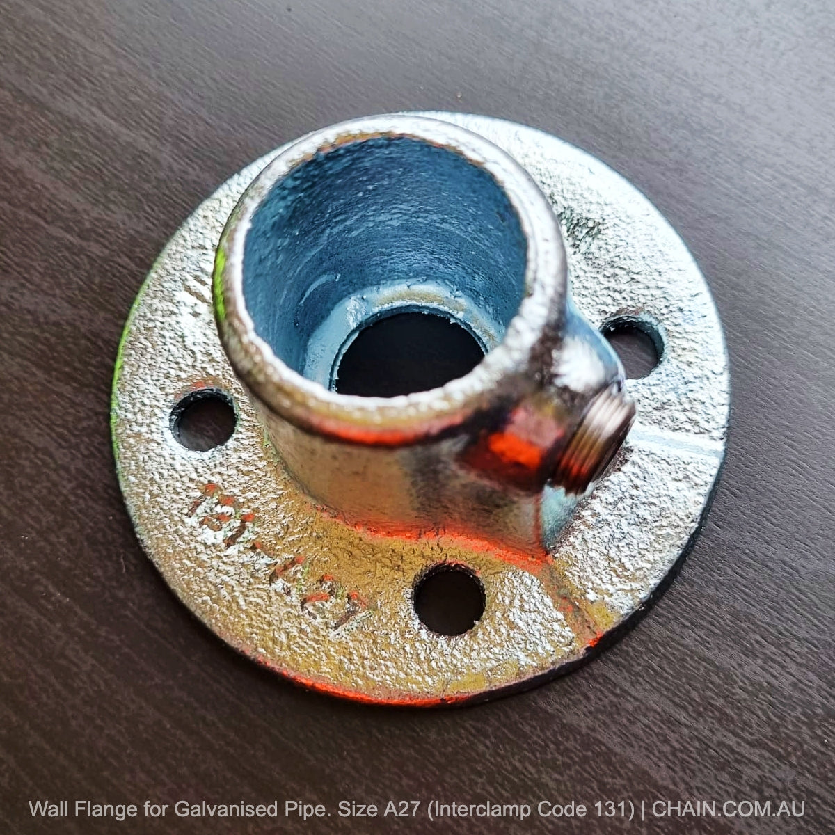 Wall Flange for Galvanised Pipe (Interclamp Code 131) | Chain.com.au