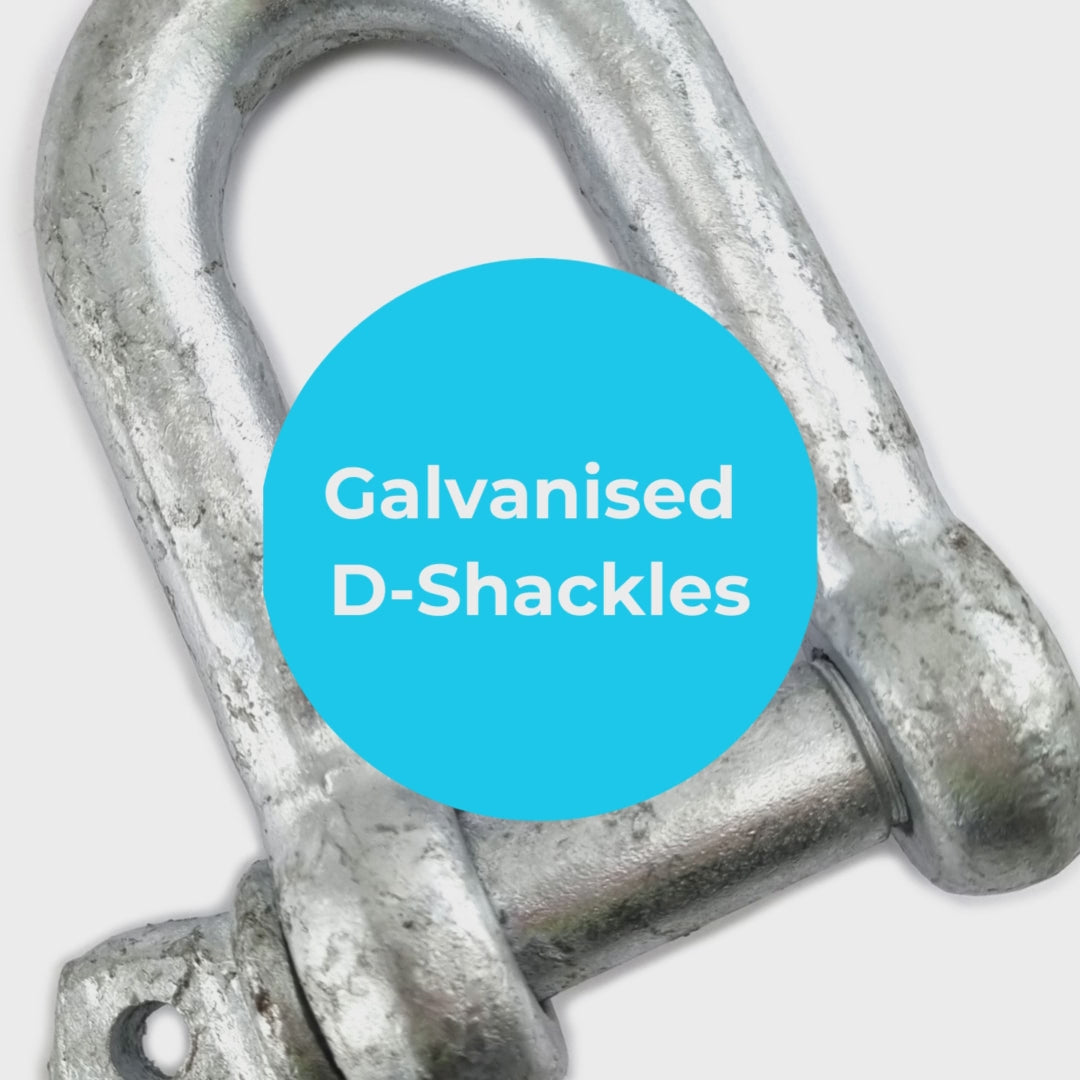 Galvanised D Shackles. Sizes 6mm - 25mm. Australia wide Shipping ...