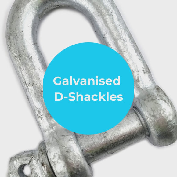 Galvanised D Shackles. Sizes 6mm - 25mm. Australia wide Shipping ...