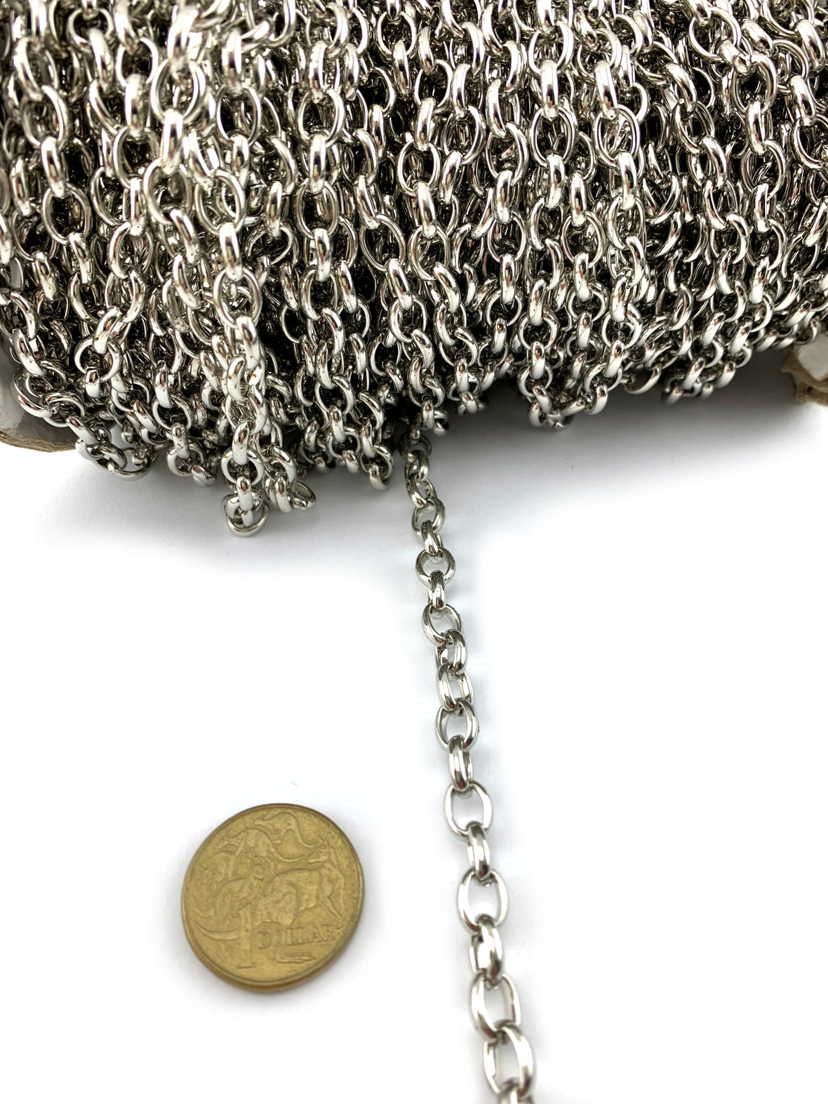 Chrome Box Chain 2mm. Chain by the metre. Buy chain Australia wide ...