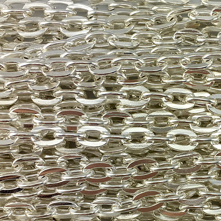 Trace Chain Hammered Silver Plated x 25m. Australia Wide Shipping ...