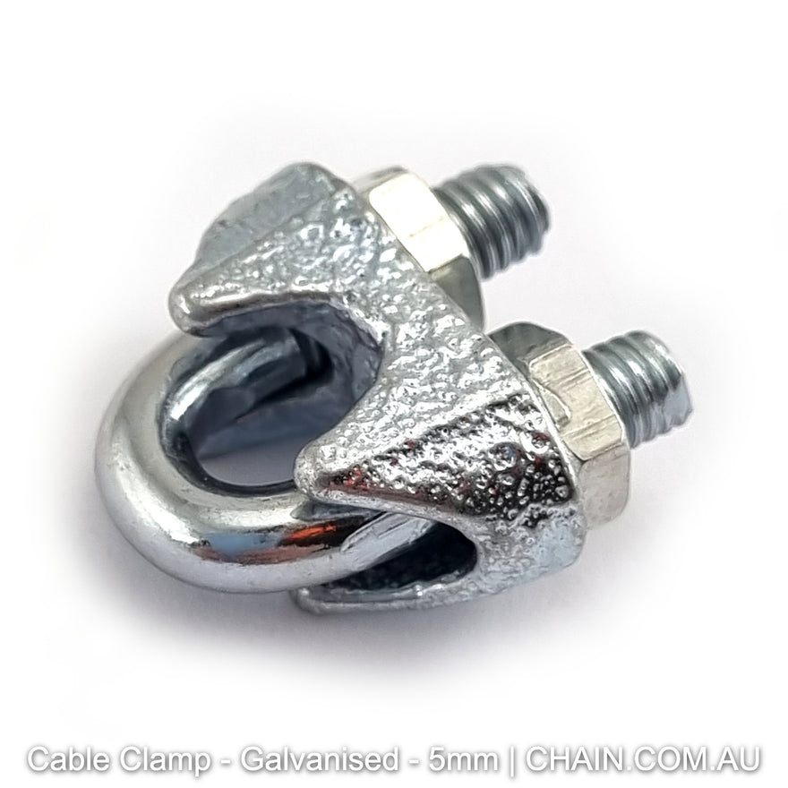 Cable Clamp - Galvanised - 5mm - Australia wide delivery | Chain.com.au