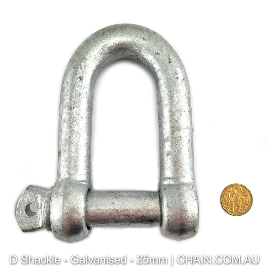 Galvanised D Shackles. Sizes 6mm - 25mm. Australia wide Shipping ...