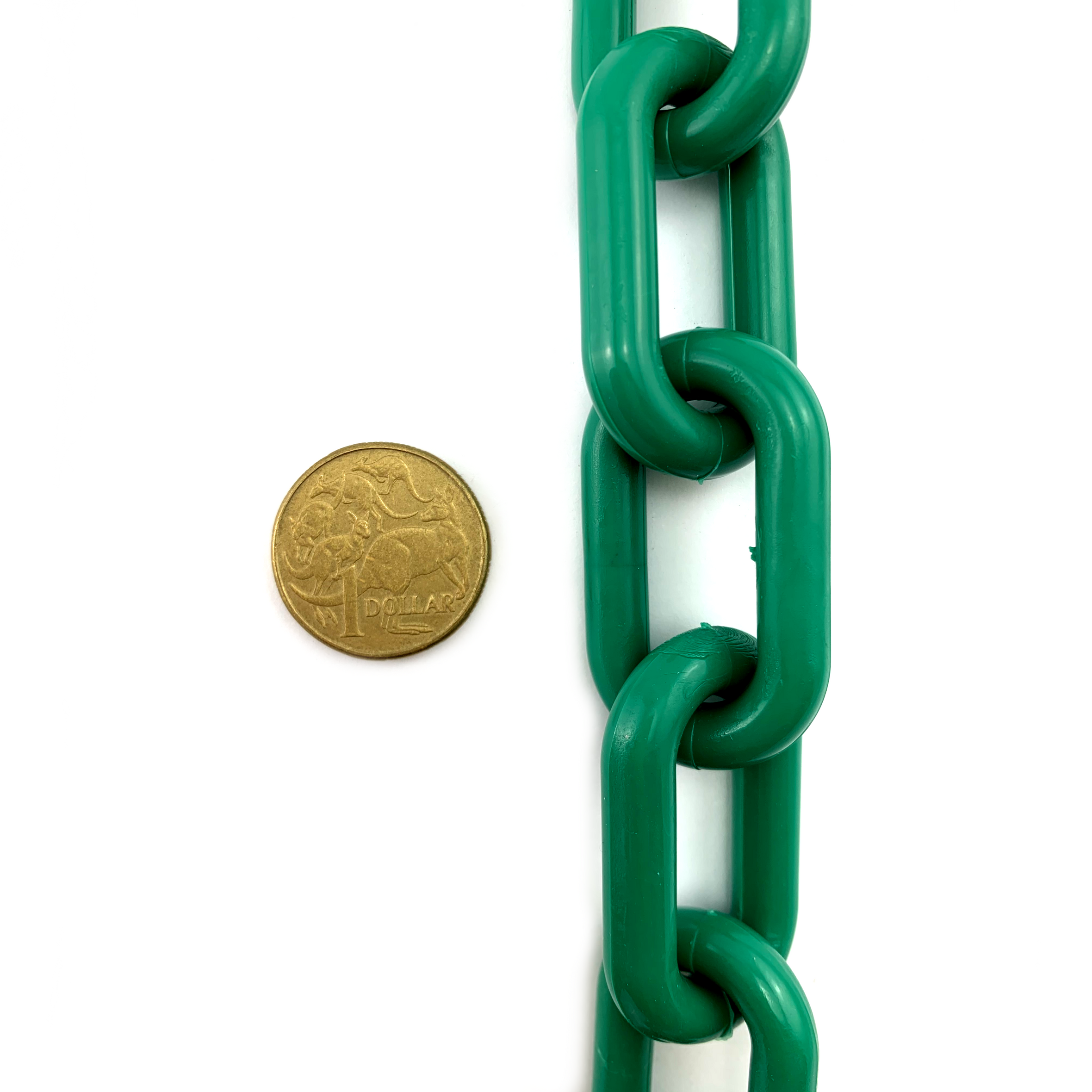 8mm Dark Green Plastic Chain. Plastic Chain by the metre. Australia ...
