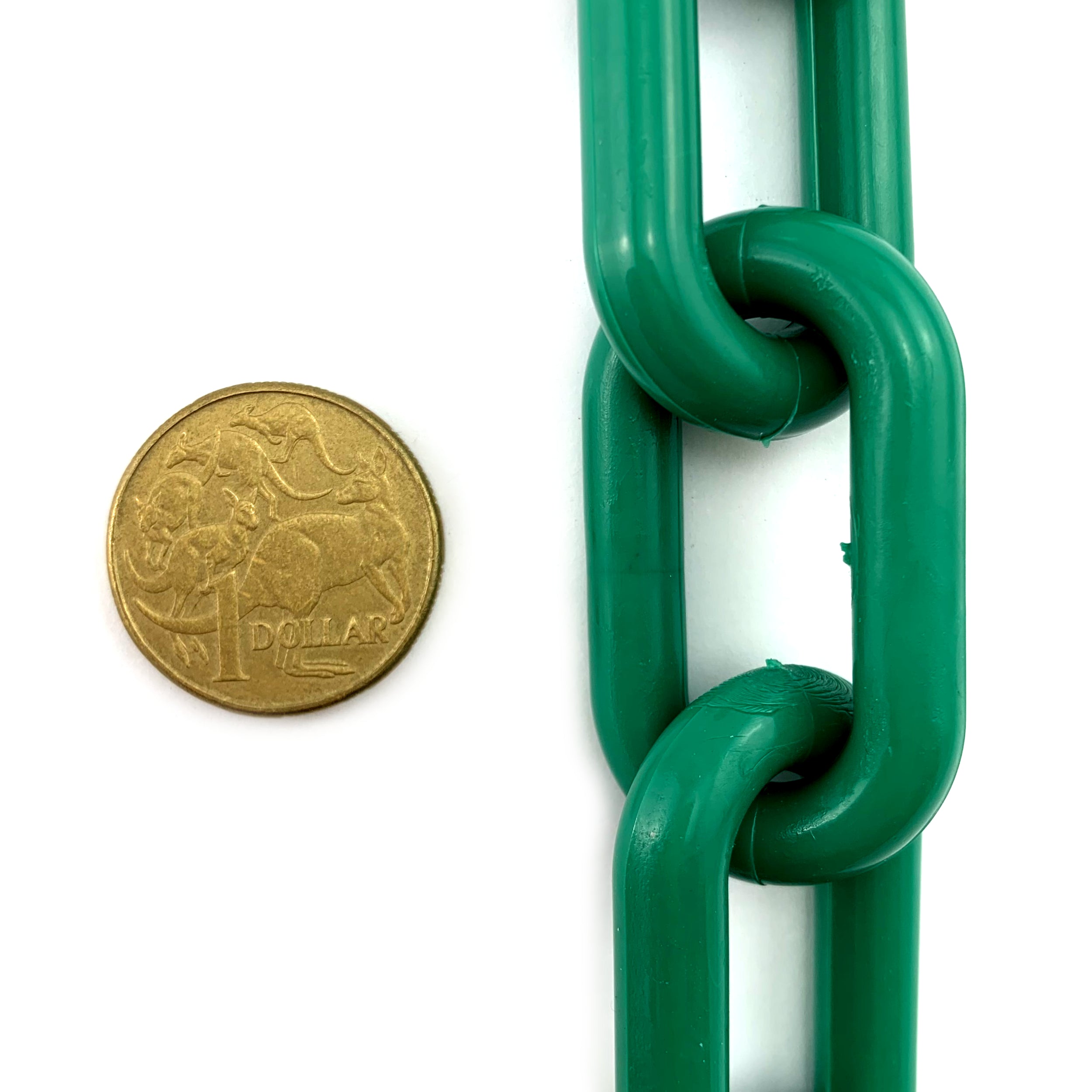 8mm Dark Green Plastic Chain. Plastic Chain by the metre. Australia ...