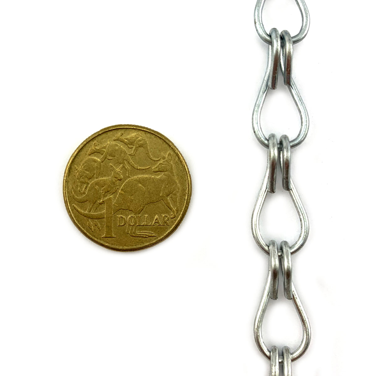1.6mm Galvanised Double Jack Chain. By the metre. Australian Made ...