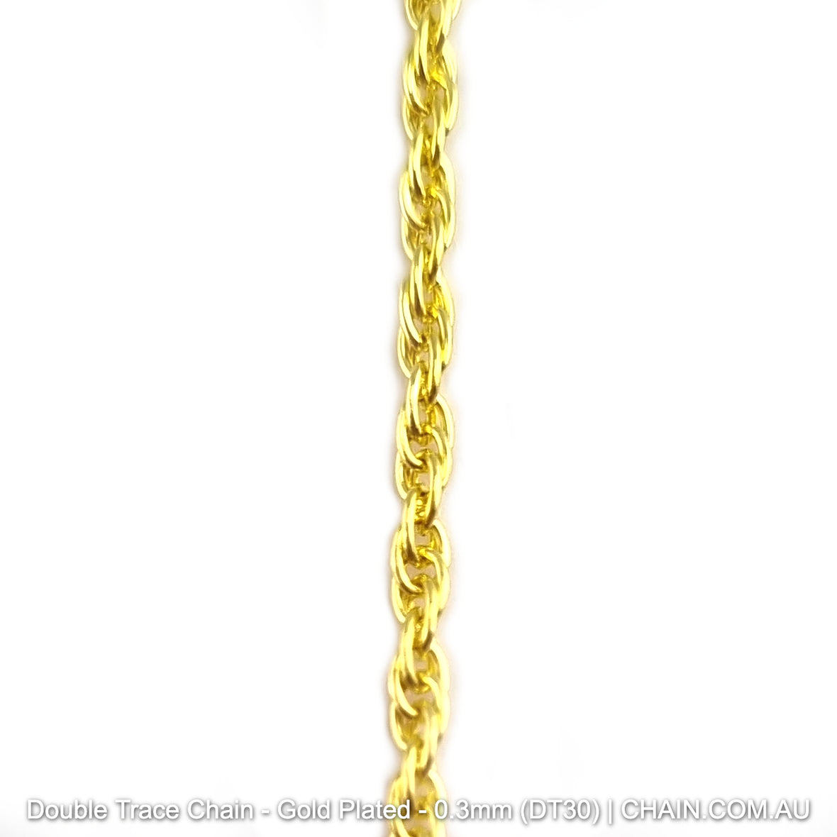 Double Trace Chain - Gold Plated x 25m. Jewellery Chain Australia ...