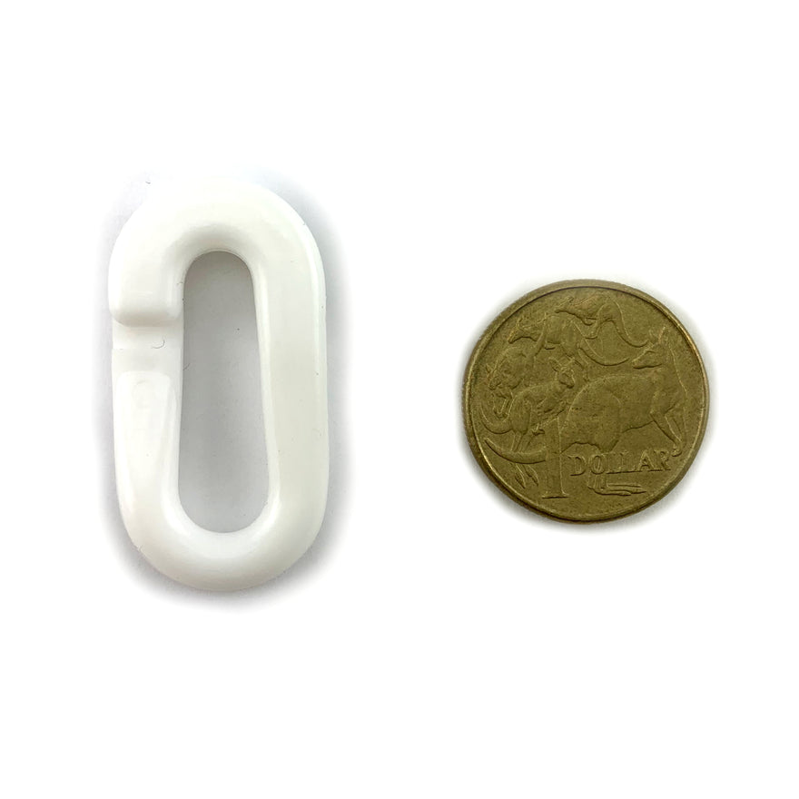 6mm White Plastic Chain Connecting Link. Australia. | Chain.com.au
